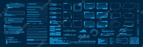 Premium Vector Mega Set Futuristic Hud Elements Futuristic Virtual Graphic Touch User