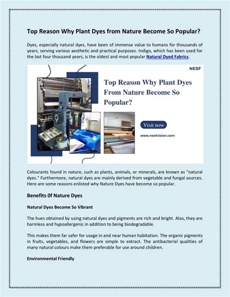 Ppt Top Reason Why Pdyes Especially Naturallant Dyes From Nature