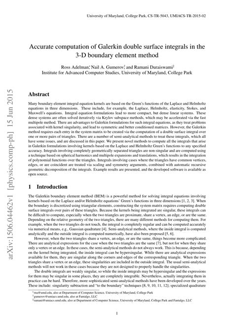 Pdf Accurate Computation Of Galerkin Double Surface Integrals In The