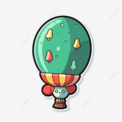 귀여운 열기구 벡터 디자인 만화 크리스마스 풍선 절연 스티커 디자인 상표 Png 일러스트 및 벡터 에 대한 무료 다운로드 Pngtree