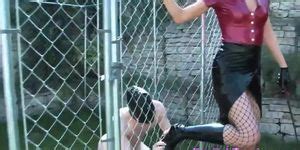 Femdom Demands Bootworship From Caged Sub Tnaflix Com