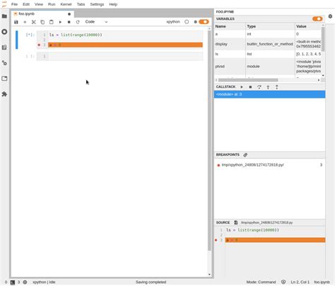 Refreshing When Stopped On A Breakpoint · Issue 220 · Jupyterlab