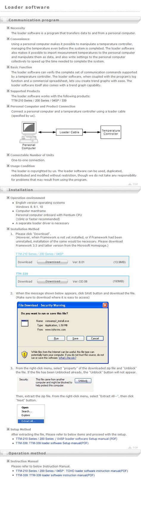 Loader Software Toho Electronics Inc