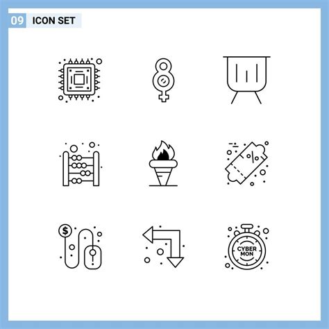 9 Outline Concept For Websites Mobile And Apps Greece Flame Graphic