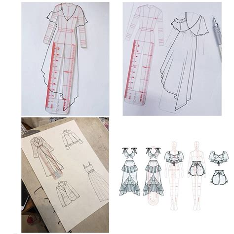 Clothing Style Drawing Template Ruler Model Ruler Vicedeal