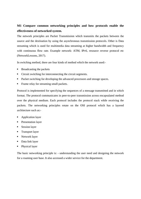 HNC Unit Networking Devices Operations Protocols