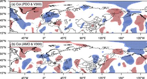 Partial Correlation Coefficient Patterns Of Summer A Pdo And B Amo With