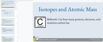 Isotopes And Atomic Mass Slides By The Brink Of Scientific Discovery