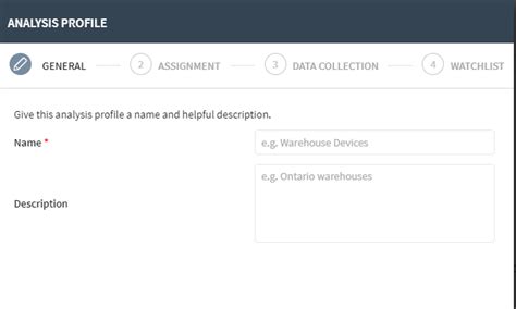 Creating An Analysis Profile