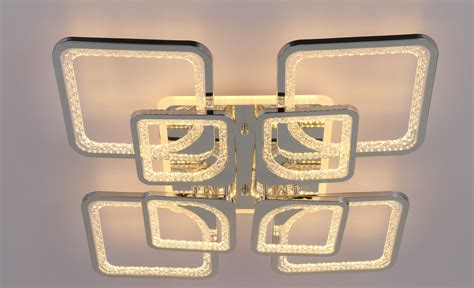Люстра Schaffner Escudo Chrome 39047-4+4-DA+TL, LED 240W+38W, с пультом ...