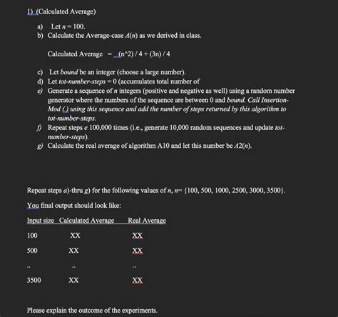Solved Average Case In This Project We Will Try To Match The Chegg