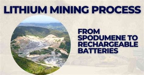 Lithium Mining Process From Spodumene To Rechargeable Batteries Afrolinks