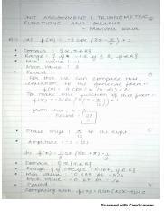 Unit Assignment Trigonometric Functions And Graphs Pdf Scanned With CamScanner Scanned With