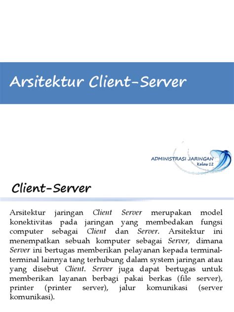 31 Prinsip Kerja Client Server Dan Sistem Operasi Server Pdf