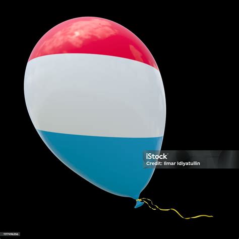 풍선에 묘사 된 Eu 회원국의 국기 룩셈부르크의 국기의 이미지와 풍선 3d 렌더링 검은 색에 격리 된 그림 3차원 형태에 대한 스톡 사진 및 기타 이미지 Istock