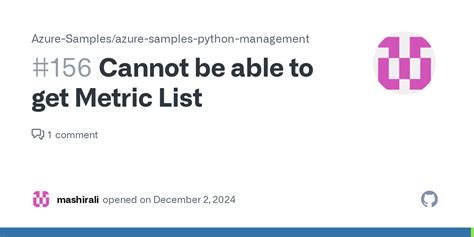 Cannot Be Able To Get Metric List · Issue 156 · Azure Samplesazure Samples Python Management