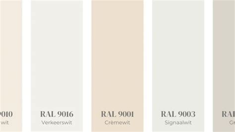 Wat Is Het Verschil Tussen Ral 9001 Ral 9003 Ral 9010 En Ral 9016