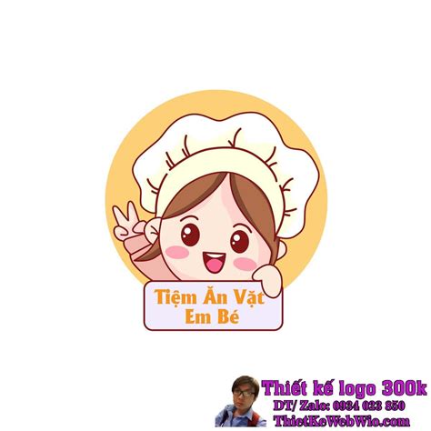 Thiết Kế Logo Tiệm Ăn Vặt Em Bé GiÁ RẺ 300k ĐẸp ChuyÊn NghiỆp Wio