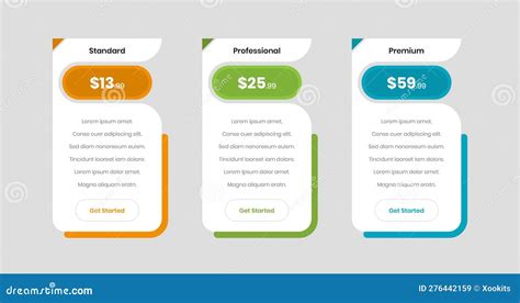 Pricing Comparison Table Cartoon Vector 196692791