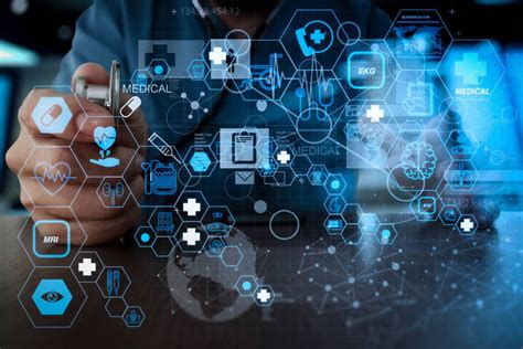 医疗保健和医疗技术服务概念与平线接口医学图片 包图网企业站