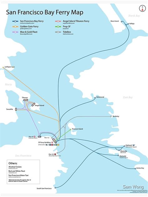 San Francisco Ferry Map