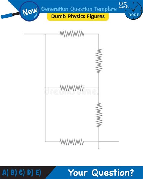 Physics Basic Electric Circuits Next Generation Question Template Stock Illustration