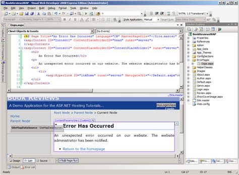 displaying a custom error page vb microsoft learn