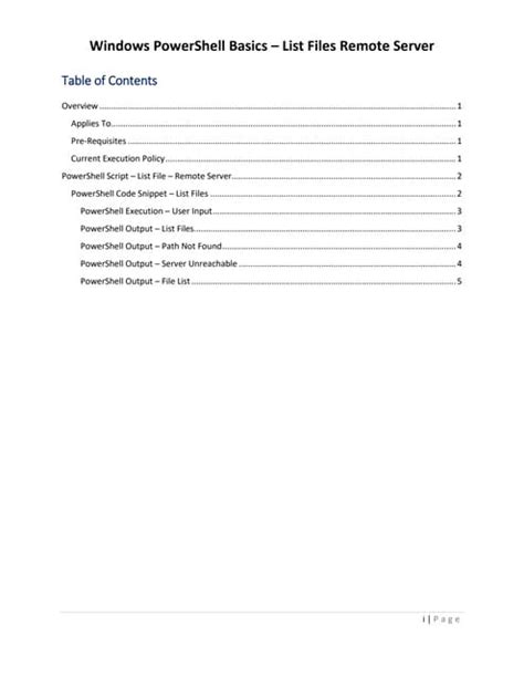 How To List Files On Remote Server Powershell Pdf