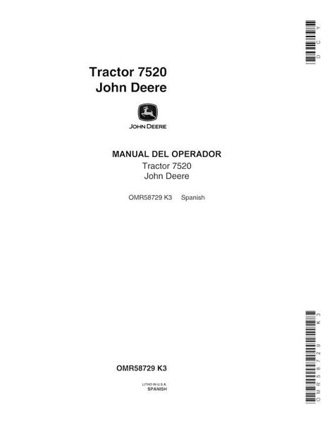 John Deere 7520 Tractor Pdf Operators Manual Es