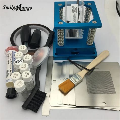 bga rework fixtures kit 90x90 reballing station reballing bga stencil
