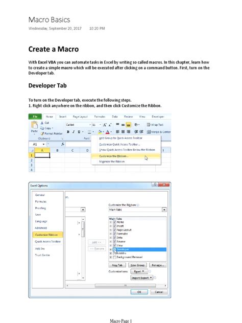 Macro Basics Pdf Visual Basic For Applications Microsoft Excel