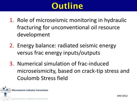Ppt Energy Balance And Numerical Simulation Of Microseismicity Induced By Hydraulic Fracturing