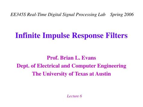 Ppt Infinite Impulse Response Filters Powerpoint Presentation Free