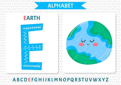 Premium Vector Educational Cartoon Illustration Of Letter E From