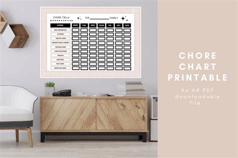 Chore Chart Printable Graphic By The Printables Boss Creative Fabrica