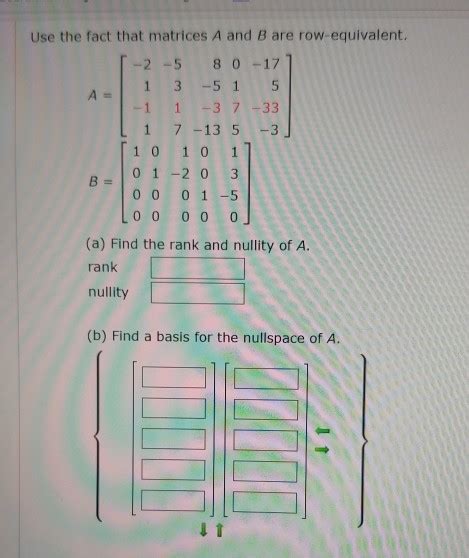 solved use the fact that matrices a and b are