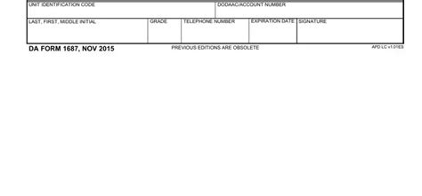 Form Da 1687 ≡ Fill Out Printable Pdf Forms Online