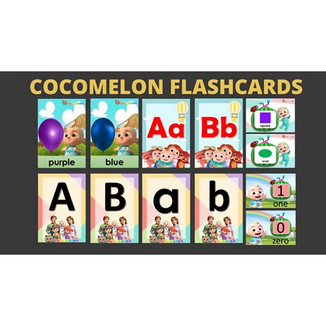 Cocomelon Flashcards Alphabet Colors Shapes And Numbers Shopee