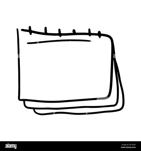Rectangular Hand Drawn Frame Doodle In Linear Style With Scribble