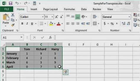 Cara Transpose Data Baris Dan Kolom Di Excel 2013 Belajar Word N Excel