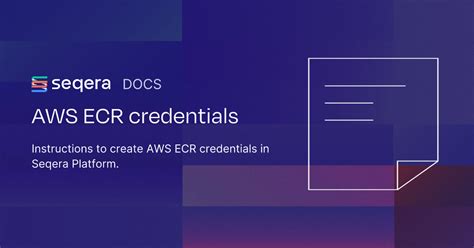 Aws Ecr Credentials Seqera Docs
