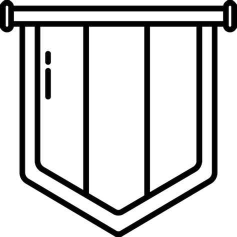Premium Vector Flag Outline Vector Illustration