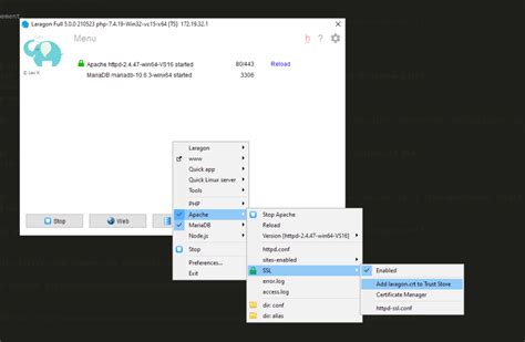 Laragon Enable SSL