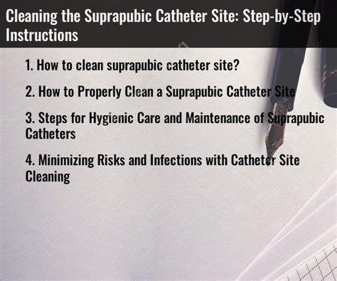 Cleaning The Suprapubic Catheter Site Step By Step Instructions
