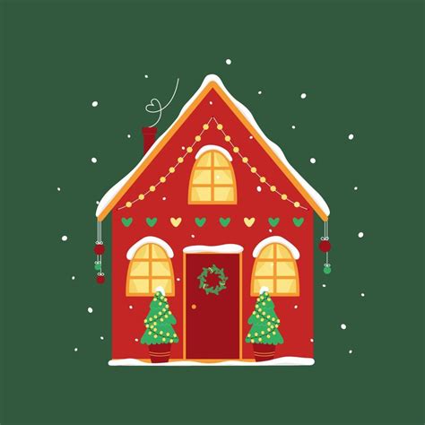 Christmas Lights House Vector Art Icons And Graphics For Free Download
