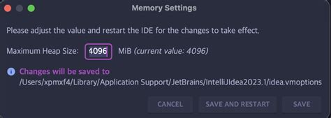 intellij 메모리 설정 메모리 더 할당하기