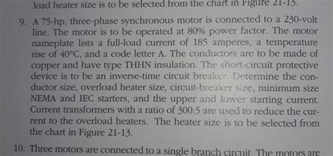 Solved Load Heater Size Is To Be Selected From The Chart In Chegg Com