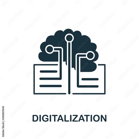 Digitalization Icon Simple Line Element Digitalization Symbol For Templates Web Design And