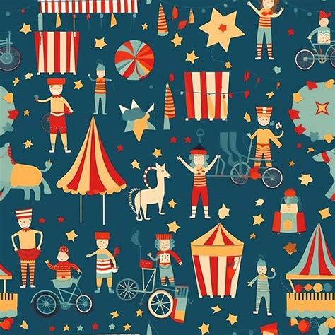 Premium Ai Image The Circus Pattern