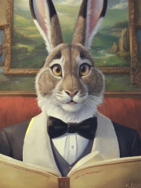 Hare Anthro In Tuxedo By Kenket Sharp Focus Masterpiece Seaart Ai